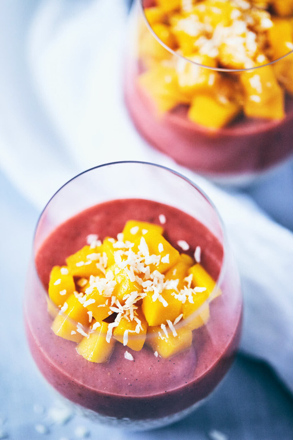 Guava and Strawberry Chia Pudding Parfait - Evergreen Kitchen