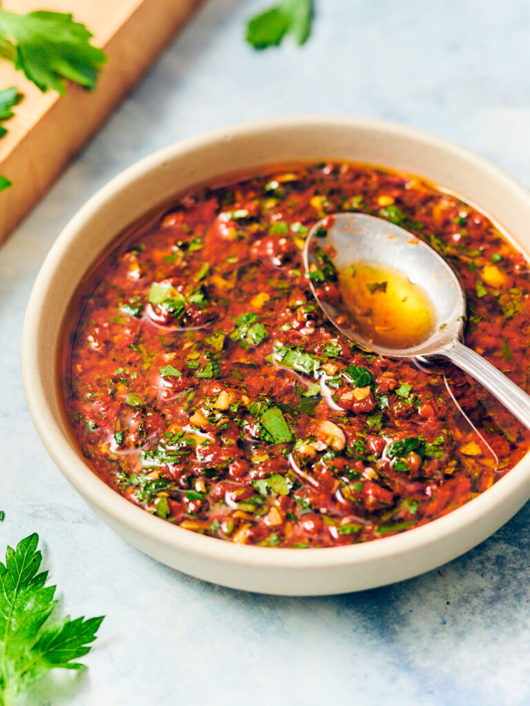 Best Red Chimichurri Sauce - Evergreen Kitchen